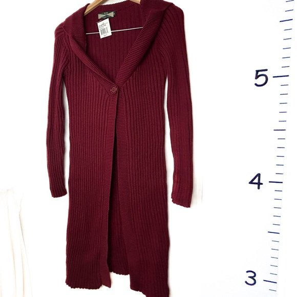 525 America | Sweaters | 525 America Maroon Red Bordeaux Ribbed Knit ...